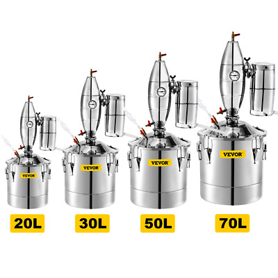 20L/30L/50L/70L Alcohol Still Beverage Distiller Boiler Wine Brewing ...