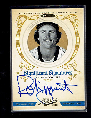 Robin Yount 2012 PRIME CUTS SIGNIFICANT SIGNATURES 03 /25 Auto ...