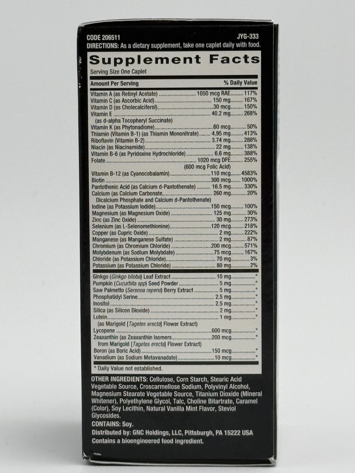 GNC Mega Men Essentials 50-Plus One Daily Multivitamin, 60 Tablets | eBay