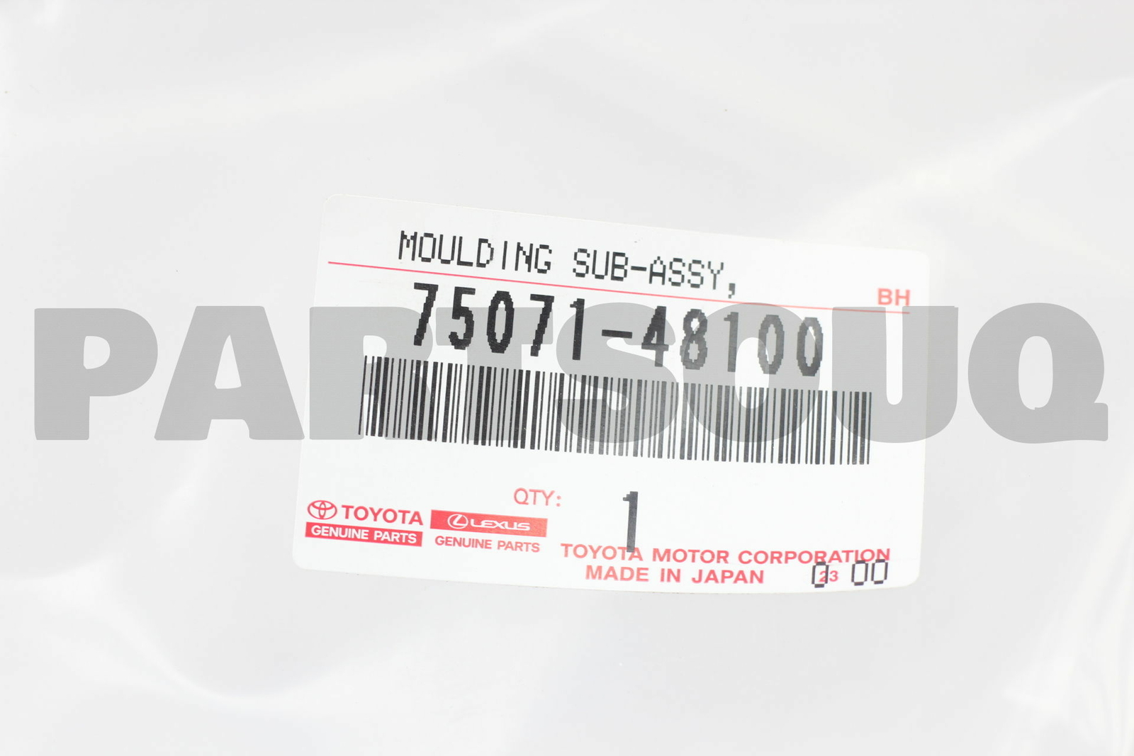 7507148100 Genuine Toyota MOULDING SUB-ASSY 75071-48100 | eBay