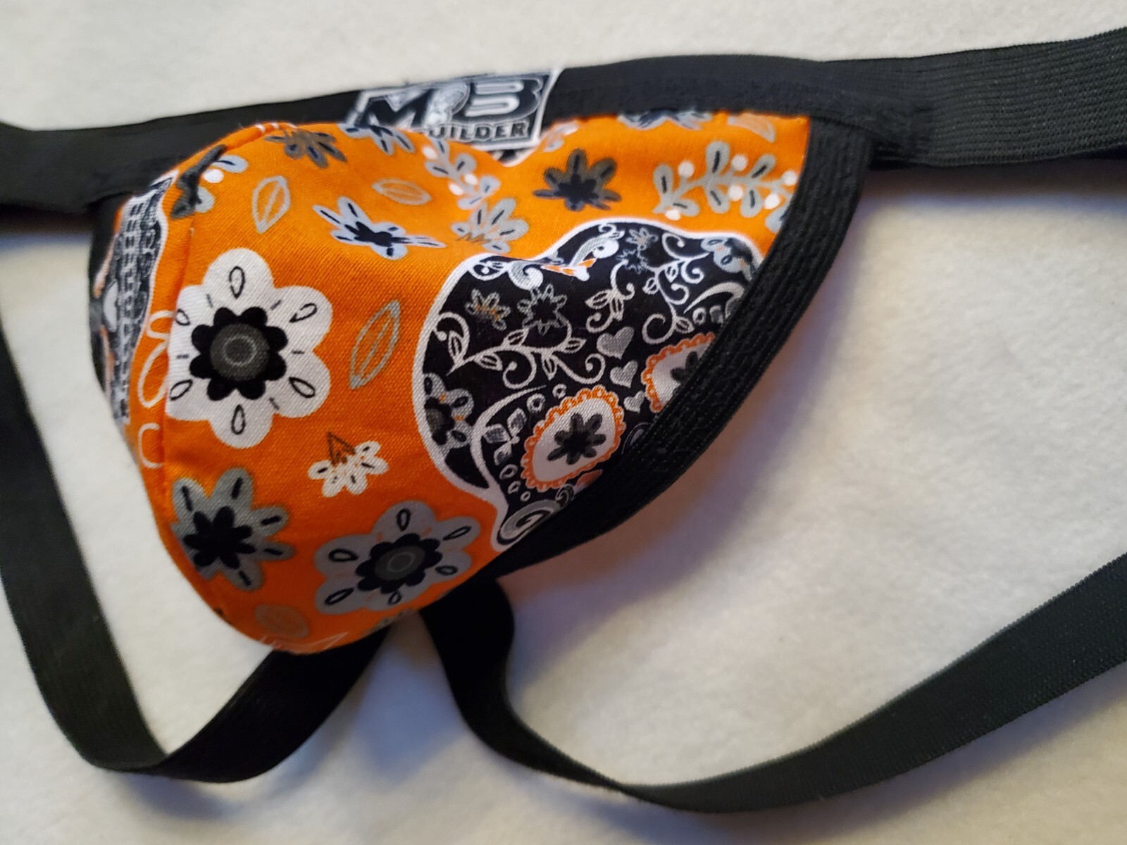Halloween Skull Skeleton Jockstrap, Orange Black Jock, Modern Style 1 ...