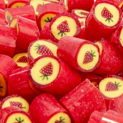 300g BULK BAG CCK STRAWBERRY ROCK CANDY HARD BOILED LOLLY COFFS CANDY ...