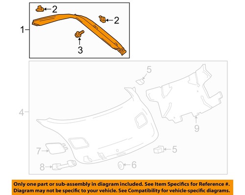 GM OEM 18-20 Regal Sportback Lift Gate Interior Trim-Upper Gate Trim ...