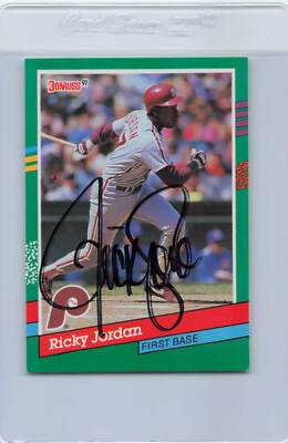 1991 Donruss #466 Ricky Jordan Phillies Signed Auto *G4894 | eBay