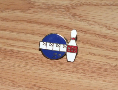 Red White & Blue 500 Club Collectible Bowling Sport Score Board Lapel ...