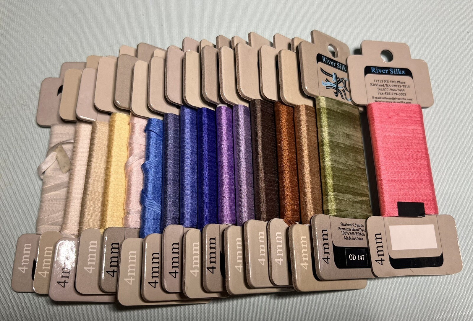 River Silks 4mm Silk Ribbon Lot 16- new | eBay