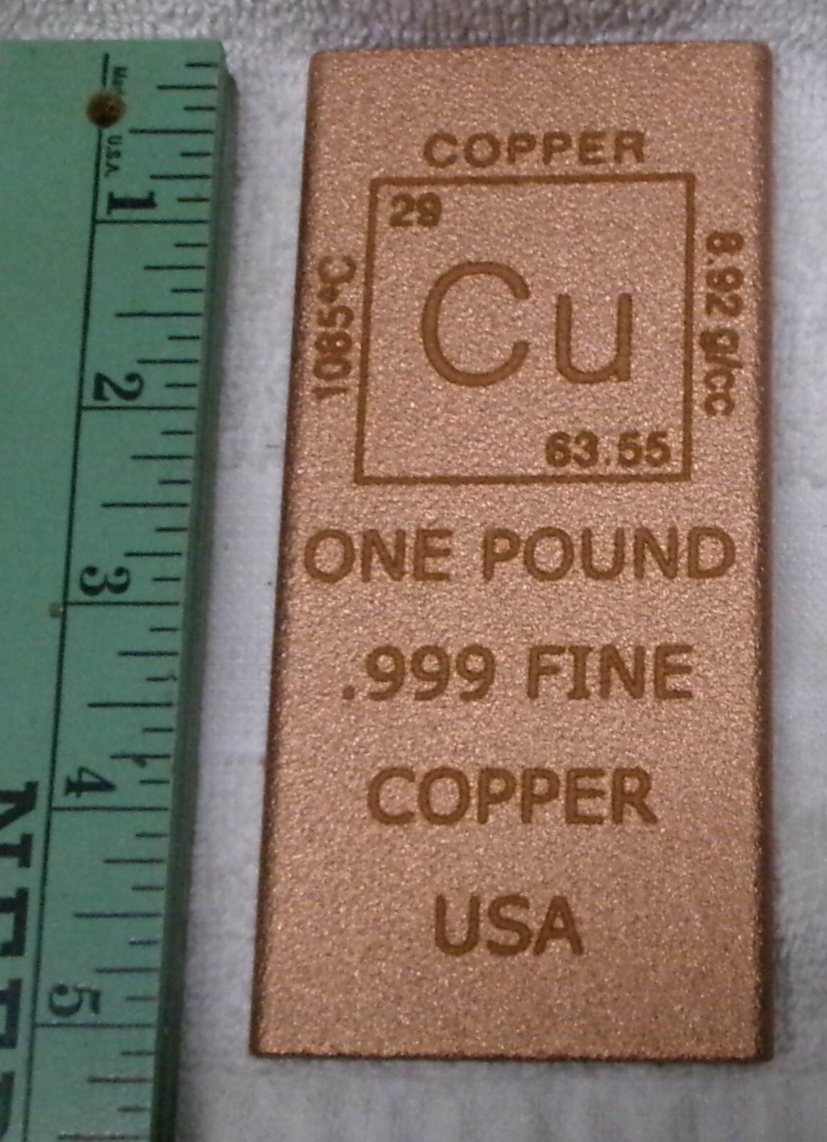 * W@W - .999 Fine - ONE (1) POUND - COPPER BAR - Cu Element - USA ...