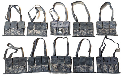 -LOT of 10- Military 6 Magazine Bandoleer MOLLE II Mag Ammunition Pouch ...