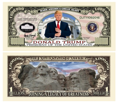 Donald Trump Legacy Limited Edition Million Dollar Bill | eBay