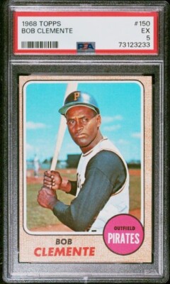 1968 Topps Roberto Bob Clemente Vintage Baseball Card #150 Pirates HOF ...