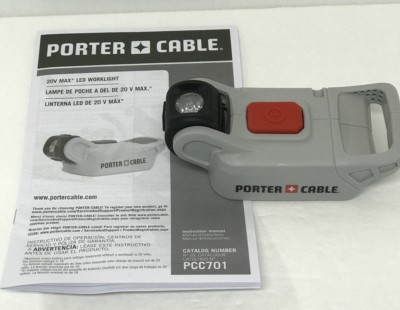 PORTER CABLE PCC701 20v 20 Volt Lithium LED Flashlight Worklight NEW | eBay