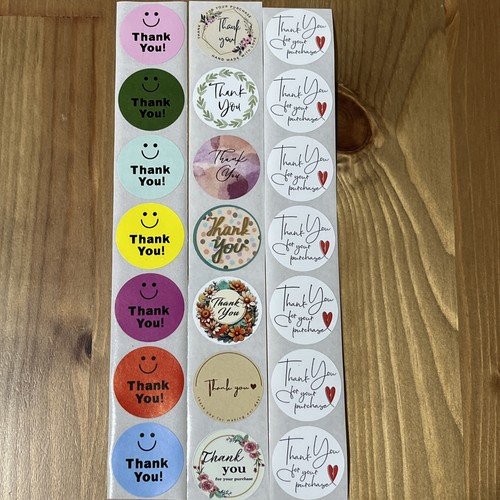 21pcs Cute Thank You Stickers 1” Small Business for Decorate Envelopes ...