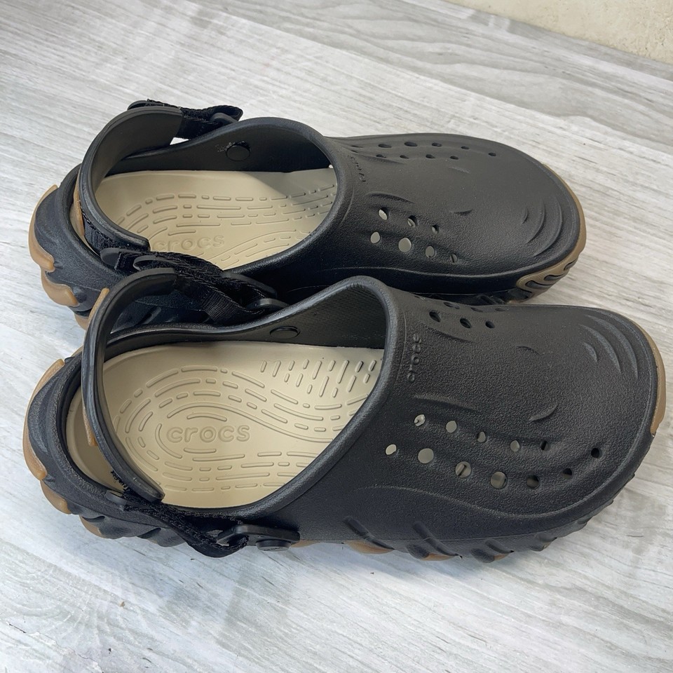 CROCS Echo Gum RO Clog Black Brown Comfort Slip On Shoes Women’s 9 Men’s 7 | eBay