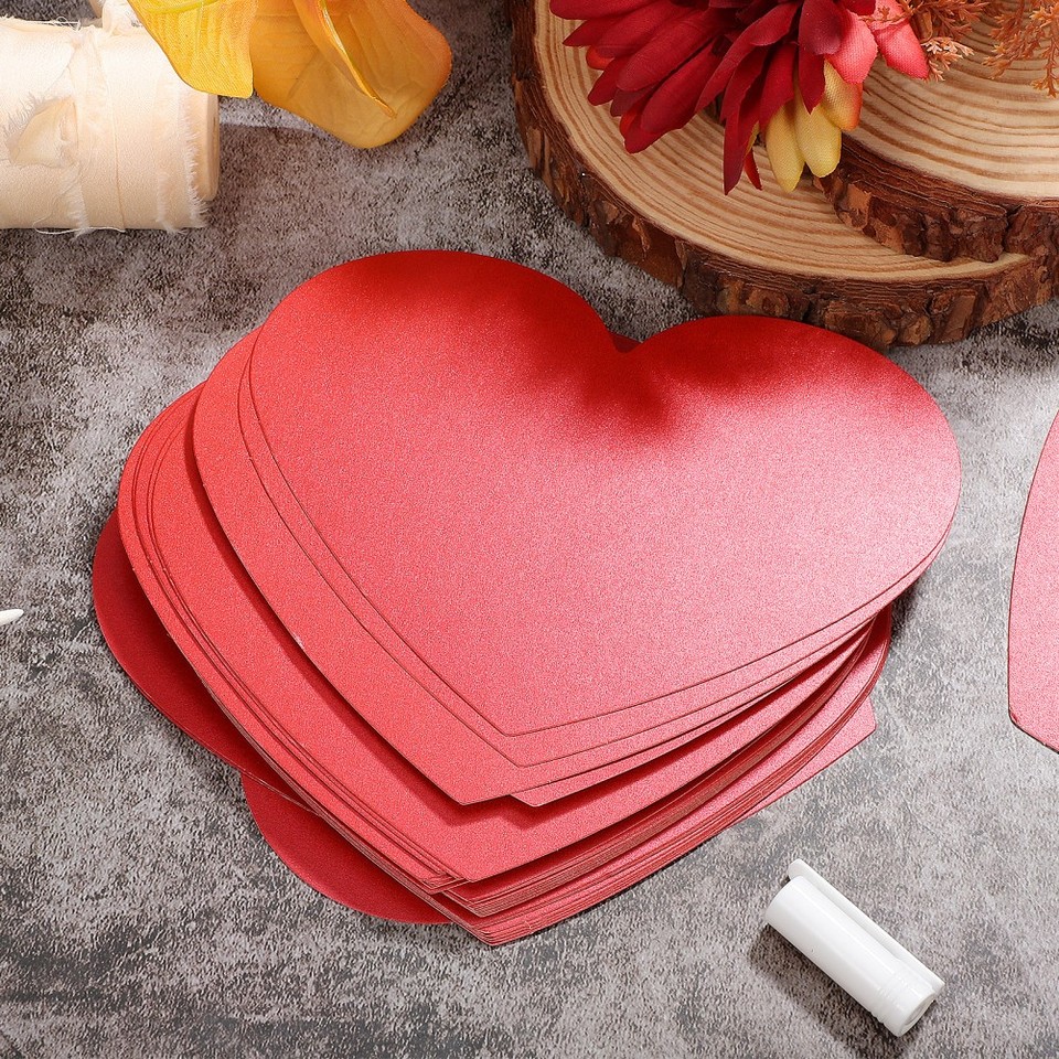 40 Pcs Paper Card for Greeting Heart Shape Shaped Note Cards Craft ...