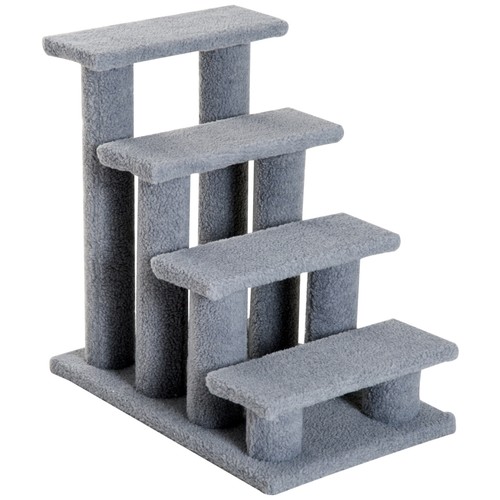 24'' Cat Tree 4-Step Stairway Perch Scratcher Pet Steps Stairs Dog Ramp ...