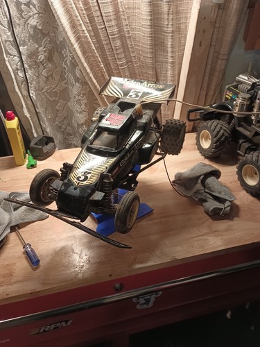 Vtg Radio Shack Golden Arrow R/C Frame Buggy Dune Buggy Car w/ Remote ...