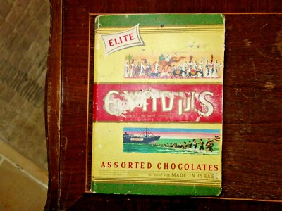 Vtg Israeli ELITE עלית chocolates box Exodus Ramat Gan Israel v. good ...