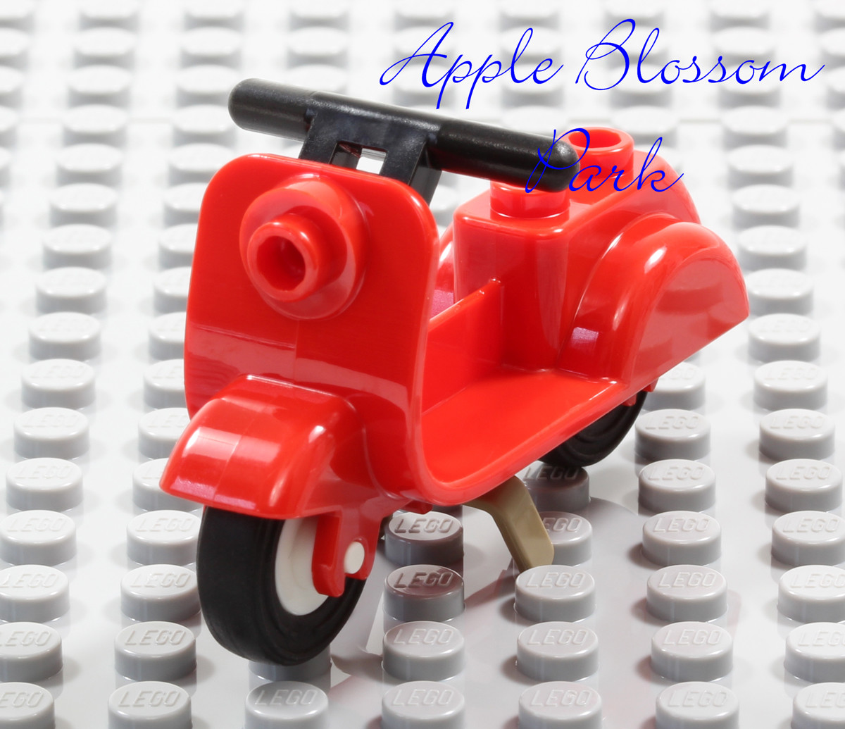 NEW Lego Minifig Red SCOOTER -Riding Cycle Moped Bike w/Black Wheels ...
