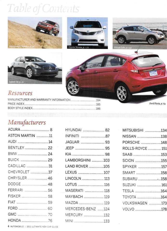 Automobile Ultimate Car Guide Magazine Mercedes Ford Jeep Toyota BMW ...