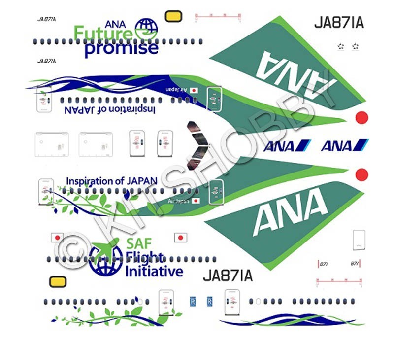 8A Decals 1/200 Boeing 787-9 - All Nippon Airways (ANA) - Laser Decal ...