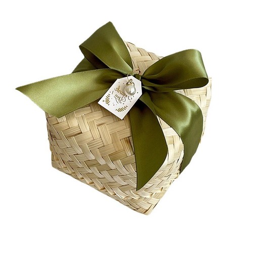 1pc Bamboo Wedding Favours Sweet Candy Box Small Gift Basket with ...