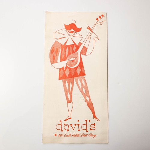 Vintage David's Menu 3100 S Halsted St Chicago Bridgeport Restaurant ...