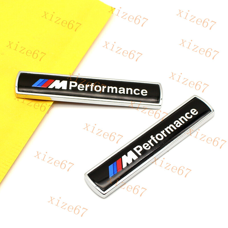 2pcs Black Metal For M performance Emblems Fender Badge Car Truck Decal ...