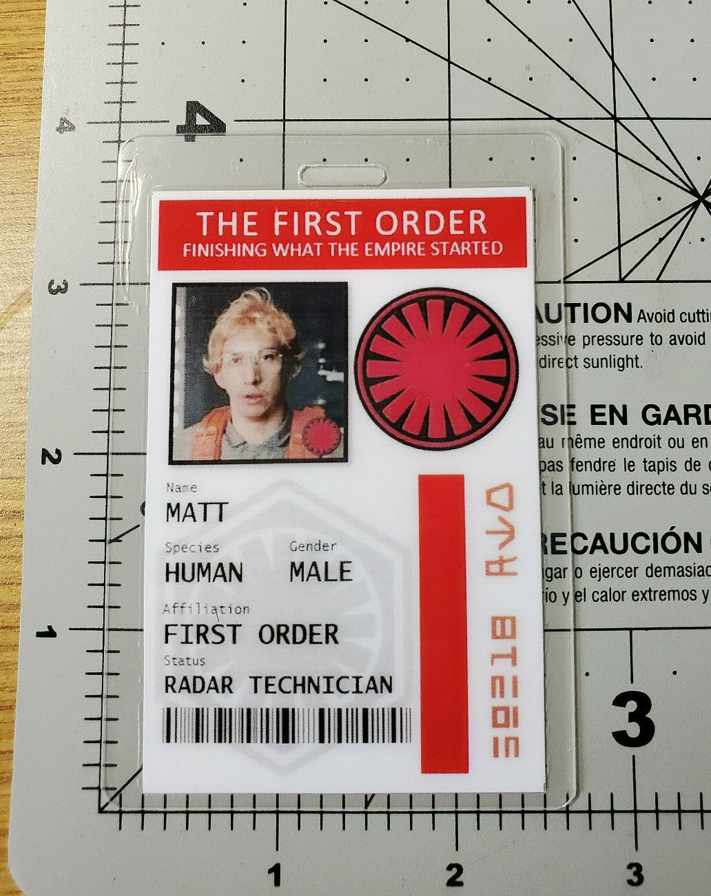 Star Wars Id Badge - The First Order Matt prop cosplay costume | eBay