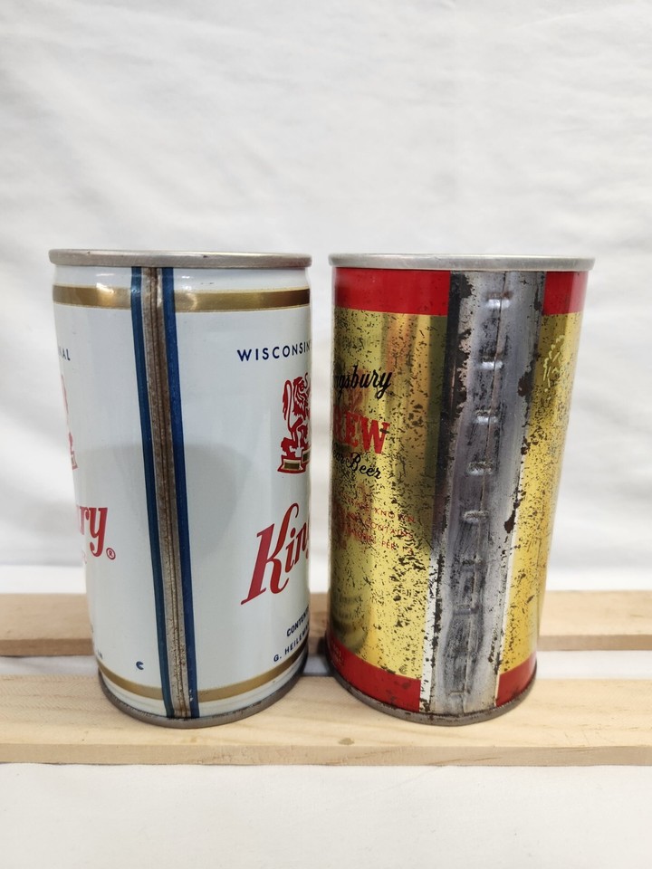 2~12oz empty steel cans ~Wisconsin's Original Kingsbury Beer~G Heileman ...