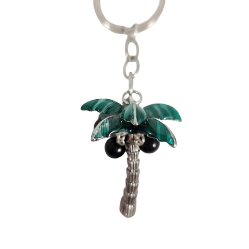 Palm Tree Metal Keychain 3 Dimensional with Coconuts | eBay
