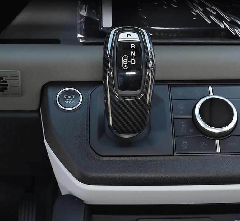 Carbon Fibre Console Gear Shift Knob Cover Fits For Defender 90 110 ...