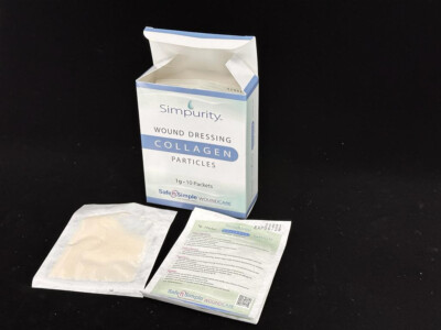 Collagen Dressing Powder for Wound- 1 Gram, Box of 10 Packets. Safe-n ...