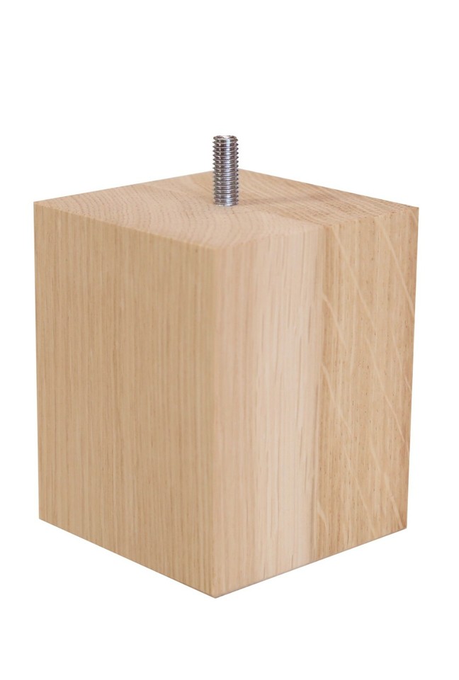 Oak Square Wooden Cube Furniture Replacement Feet Legs For Sofa Stool ...