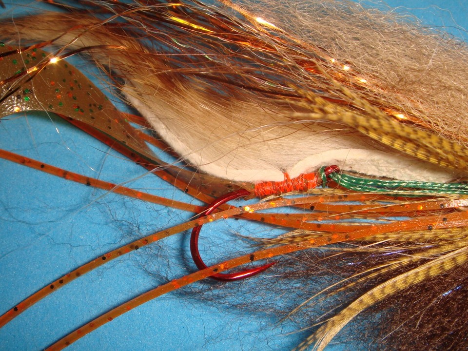 FLY FISHING FLIES - Natural/Brown THOR'S HAMMER AP Streamer, size #4 (3 ...