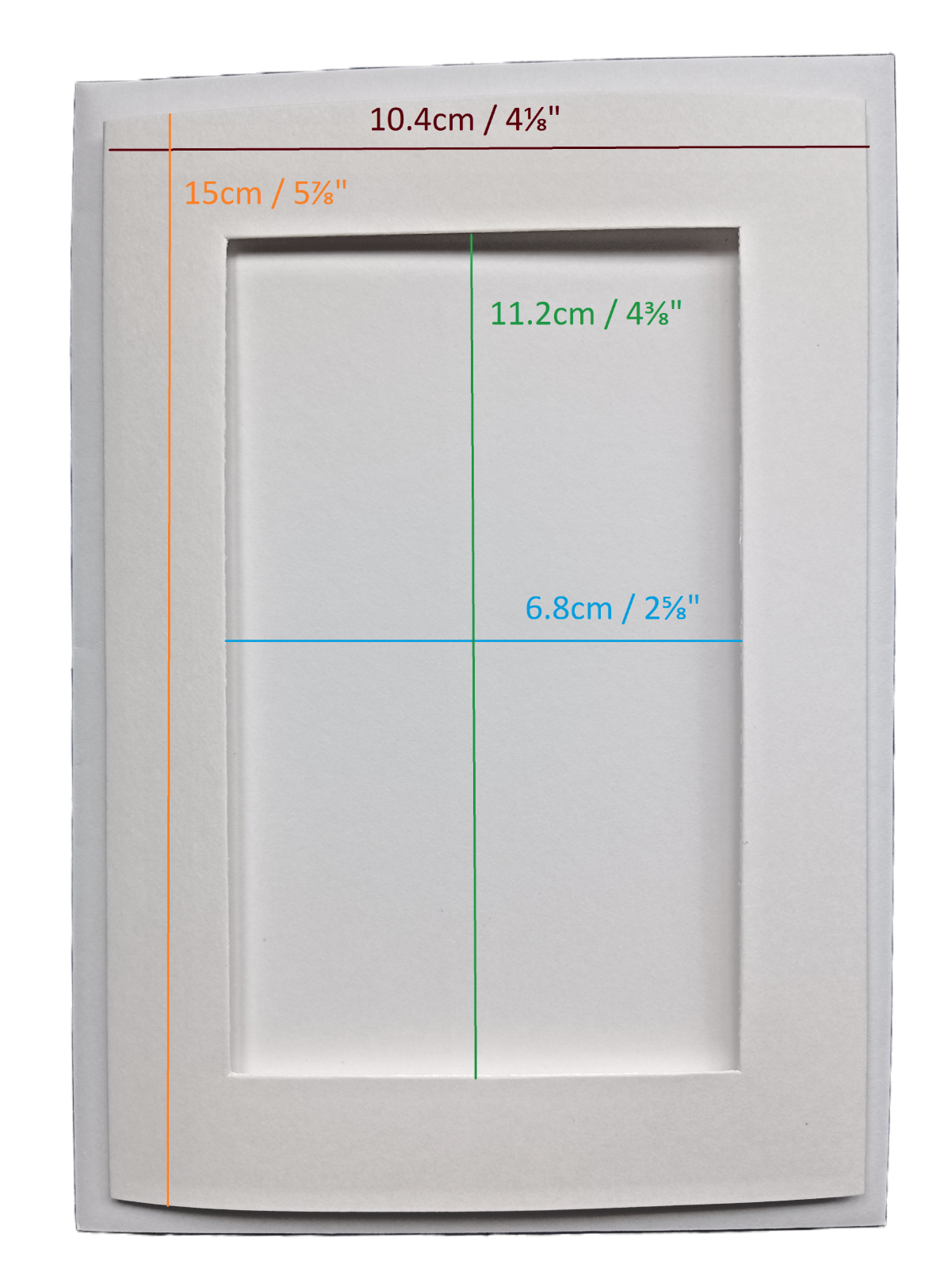 Rectangular Aperture Tri Fold Card Blanks A6 6x4" 19 Colours 5 Pack ...