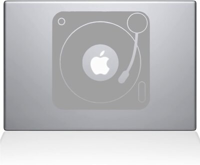The Decal Guru Turn Table Decal Vinyl Sticker, Silver, 13" MacBook Pro ...