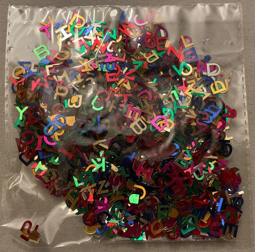 CONFETTI LETTERS, 2 PACKAGES - ALPHABET | eBay