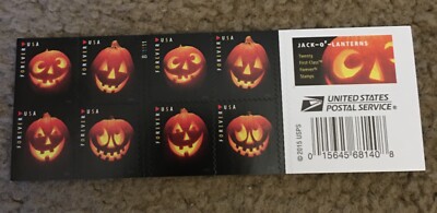 20 USPS PUMPKIN HALLOWEEN FOREVER STAMPS SHEET FROM 2016 FV $14.60 As ...