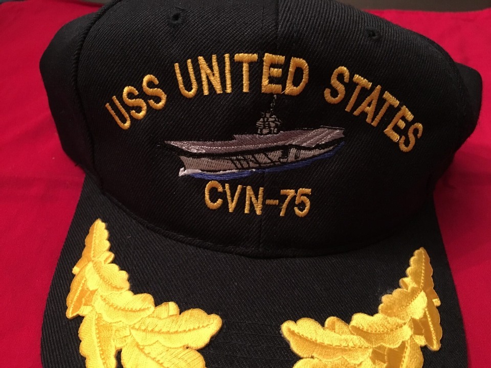 USS UNITED STATES CVN-75 (NOW USS HARRY S. TRUMAN) BALL CAP WITH GOLD ...