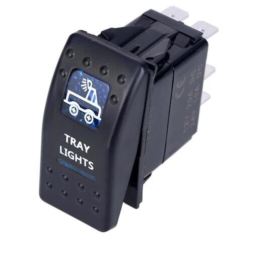 12V 24V Rocker Switch ARB Carling Style Blue LED 4x4 Boat Caravan ...