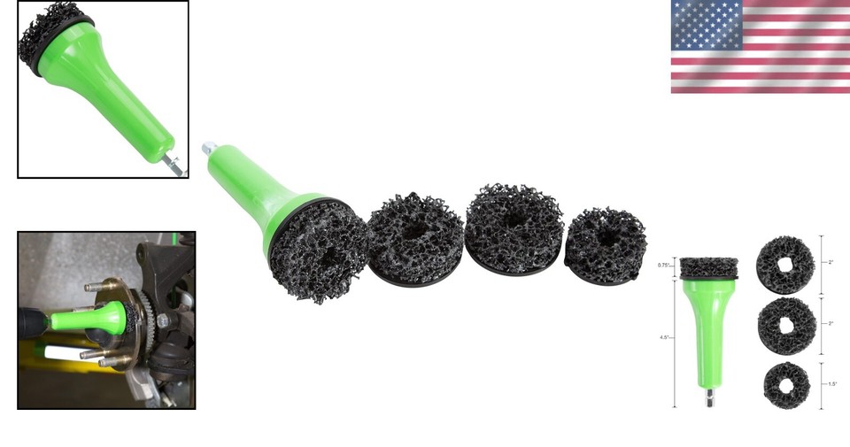 Efficient Wheel Hub Cleaning Kit: Dual Orientation and Drill Compatible ...
