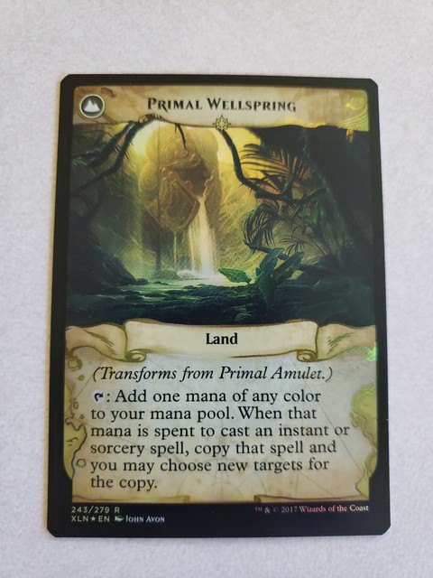 MTG Primal Amulet // Primal Wellspring Ixalan 243/279 Foil Promo for ...