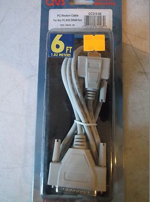 NEW QVS CC312-06 PC Modem Cable for Any PC w/ DB9M Port 6' *FREE ...