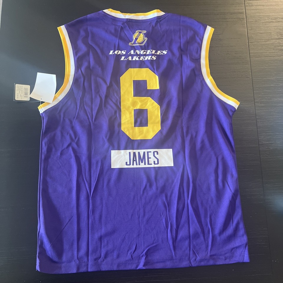 LA Lakers LeBron James #6 Basketball Jersey Medium Los Angeles ...