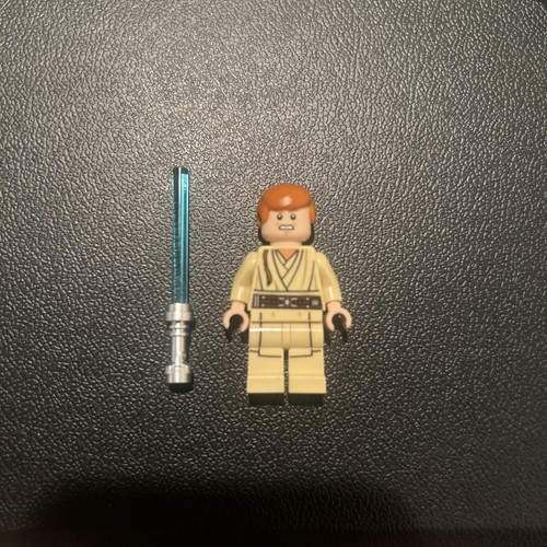 Lego Star Wars Minifigure Jedi Padawan Obi-Wan Kenobi Braid, Lightsaber ...