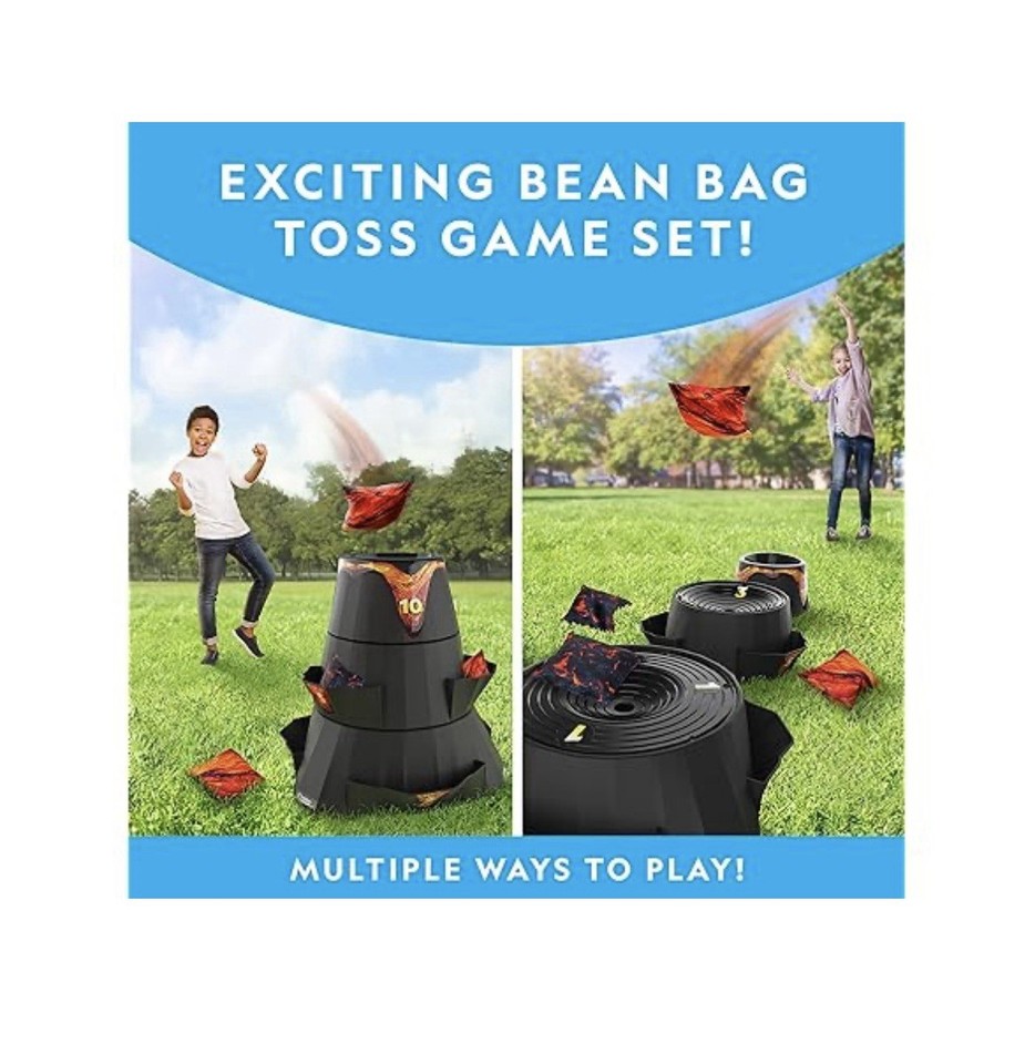 NATIONAL GEOGRAPHIC Volcano Bean Bag Toss Backyard Game Set - 5 Games ...