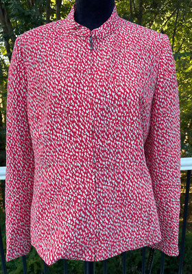 NWT $229 Pendleton Womens Size 14 Collared Jacket Front Zip Orange | eBay