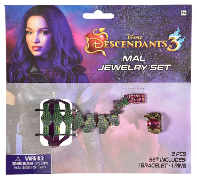 Descendants 3 Mal Jewelry Set 2 Pieces Dragon Ring Stone Bracelet for ...