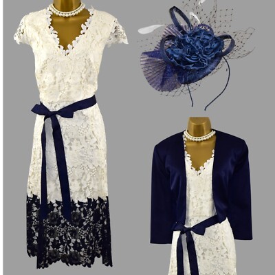 Mother of the Bride JACQUES VERT ROMAN Size 18 Lace Dress & Jacket ...