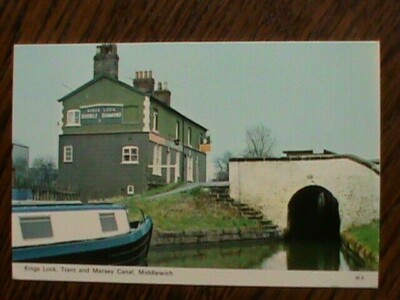 Middlewich,Kings Lock,Trent & Mersey Canal. Unposted Vintage Postcard ...